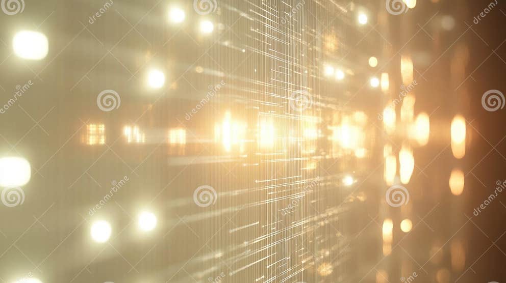 Exploring Abstract Light Grids and Glowing Patterns Stock Illustration ...