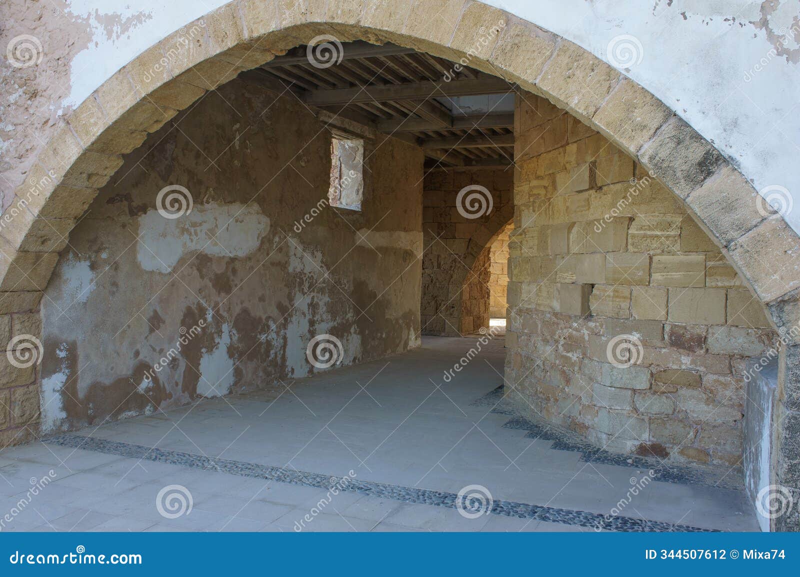 Exploring Ancient Arches and Textured Walls in a Tranquil Stone ...