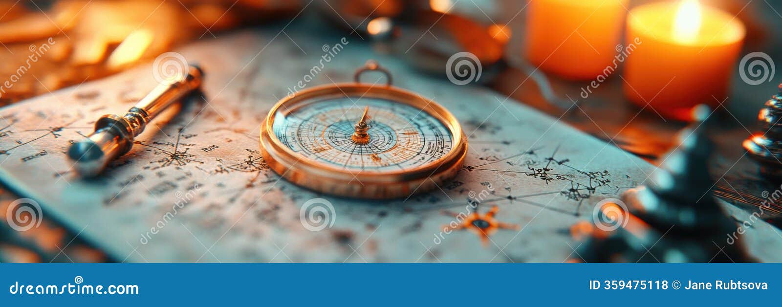 Exploring Astrology with a Detailed Chart and Mystical Tools on a ...