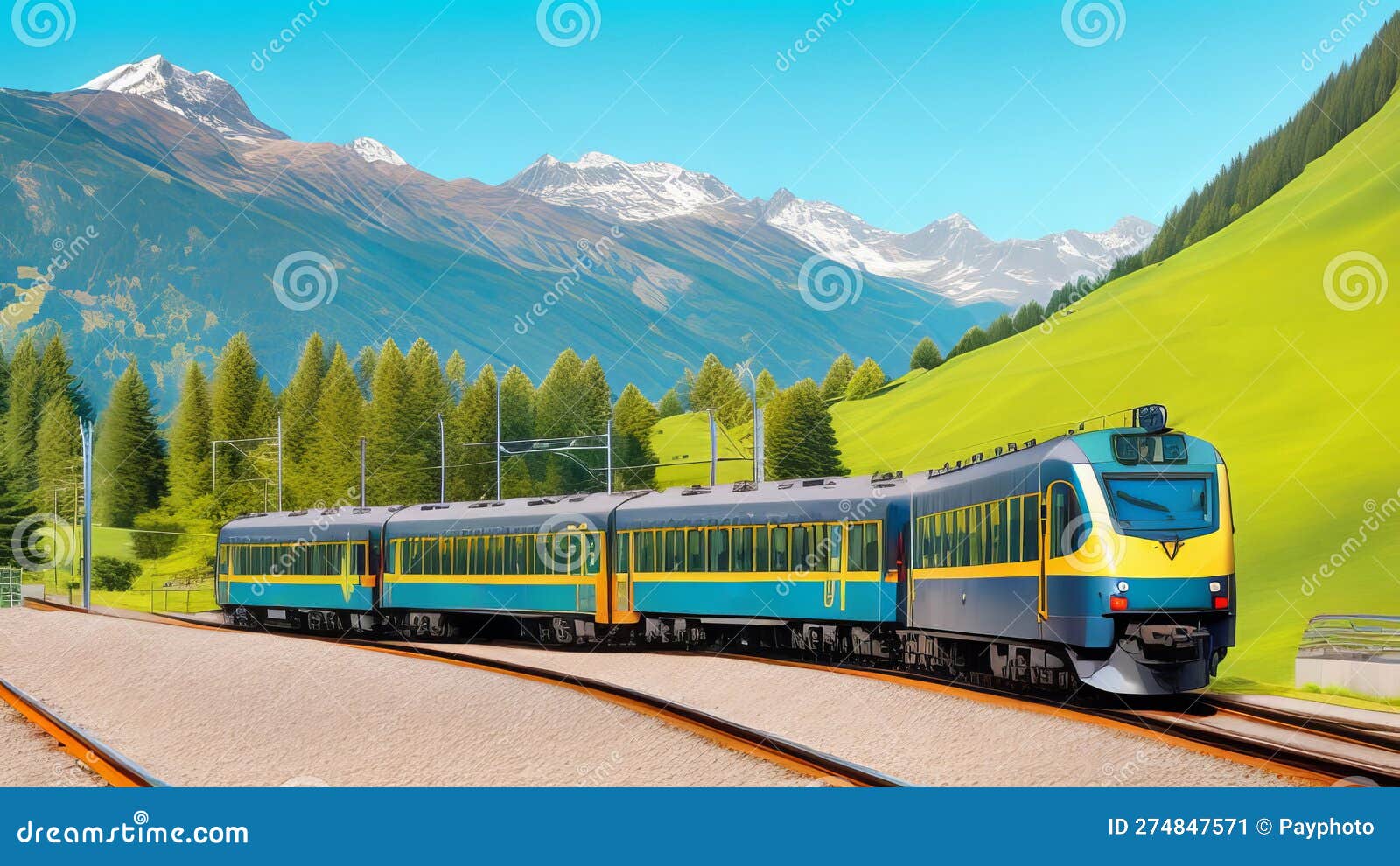Exploring the Beautiful Countryside by Passenger Train. Stock Image ...