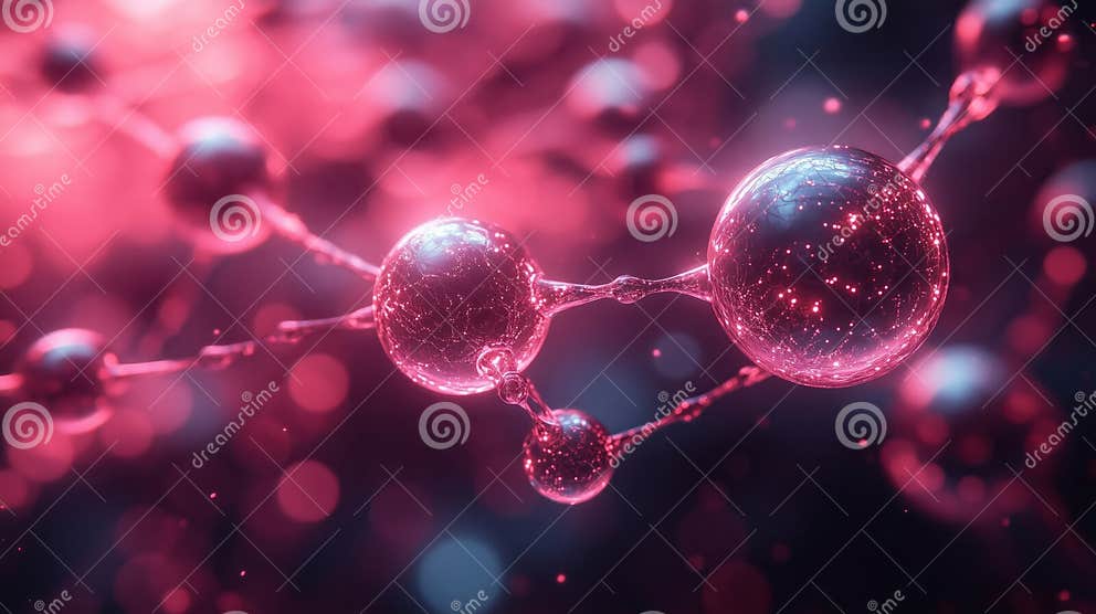 Exploring the Beauty of Colorful Molecular Structures in Science Stock ...