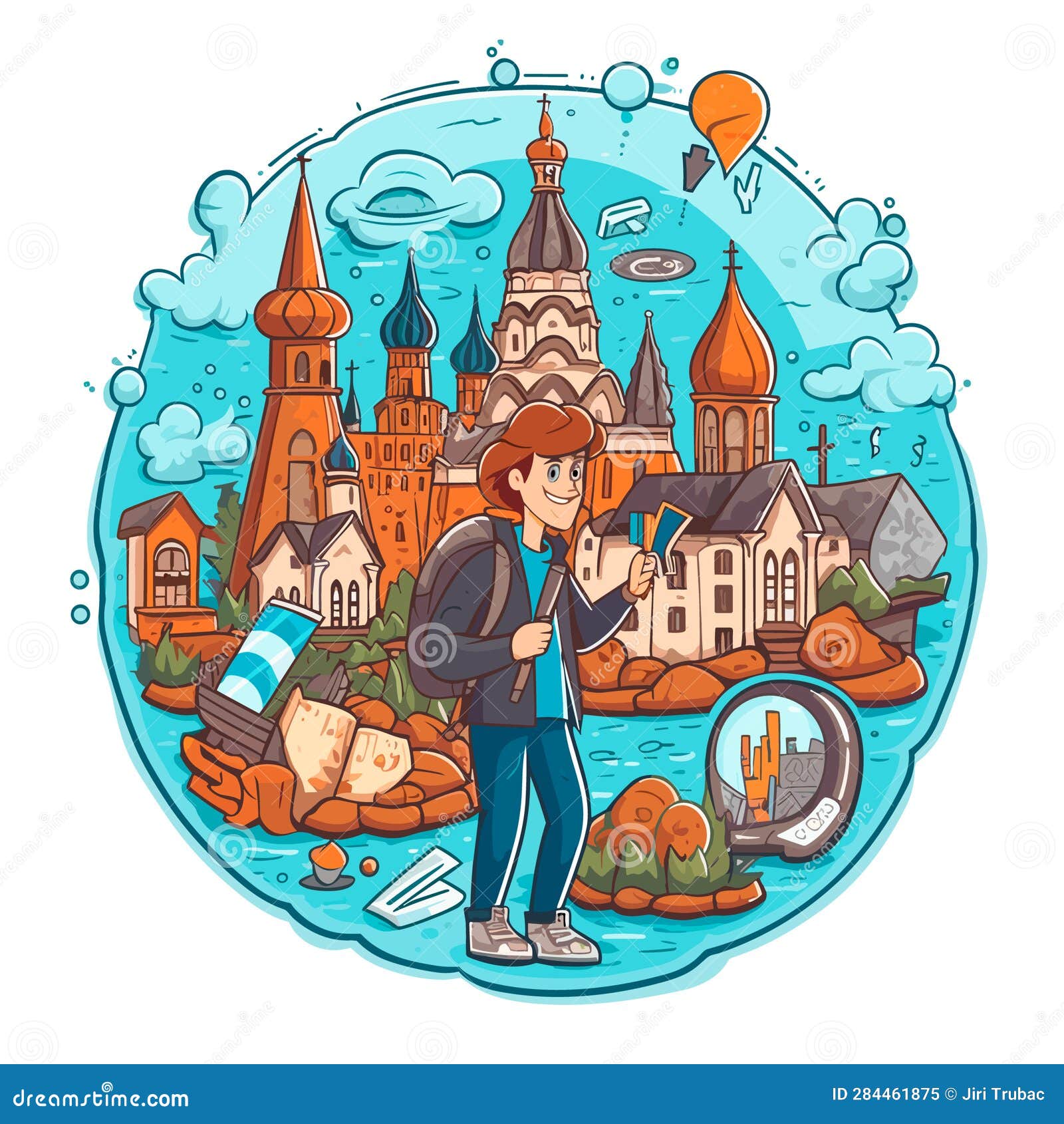 Exploring the Big City on a Road Trip. Discovering Hidden Places Using ...