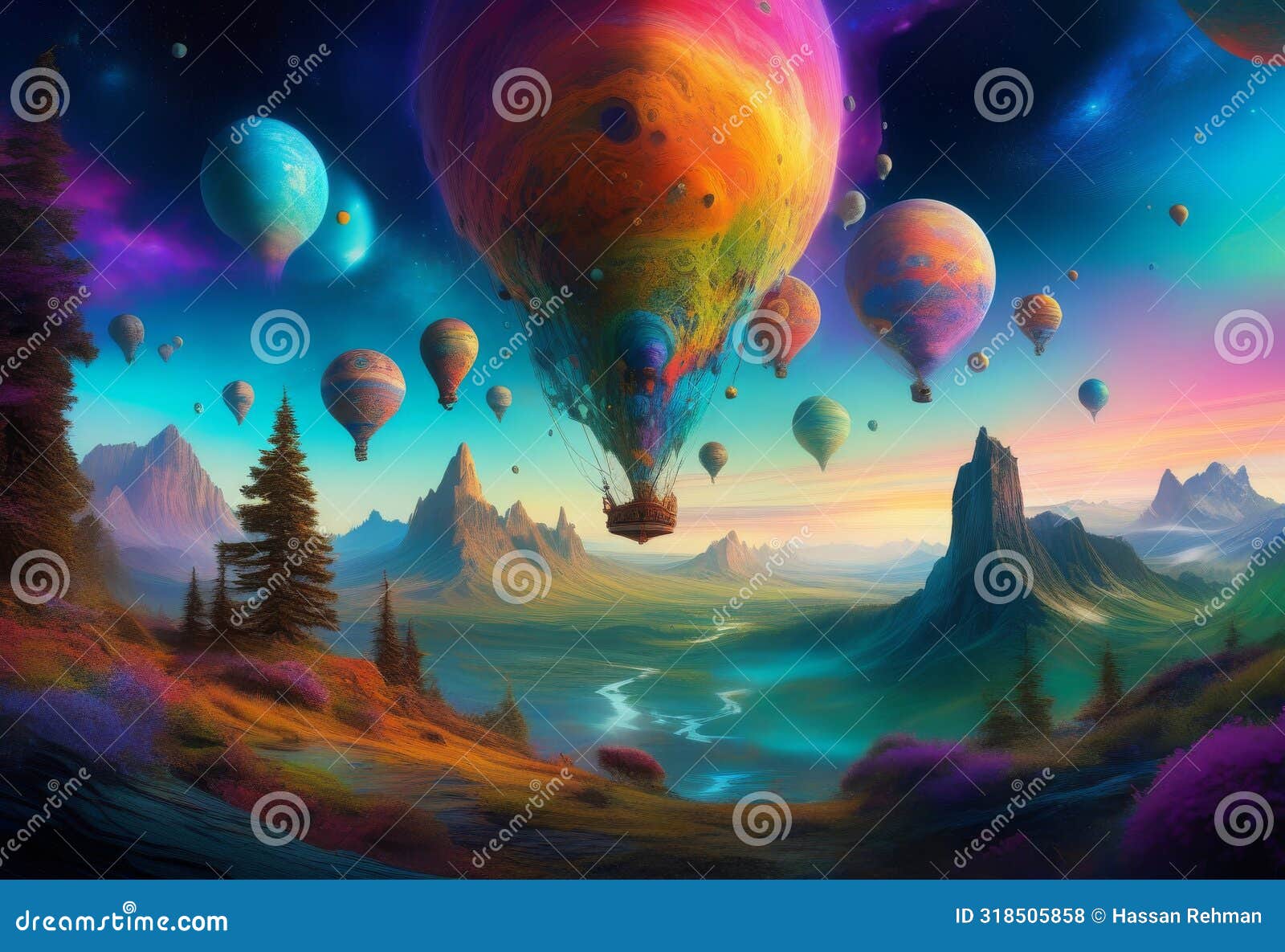 Exploring the Bizarre Beauty of an Otherworldly Parallel Universe Stock ...