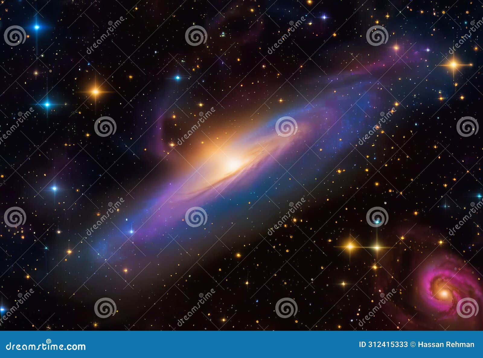 Exploring the Celestial Canvas of the Universe Stock Illustration ...