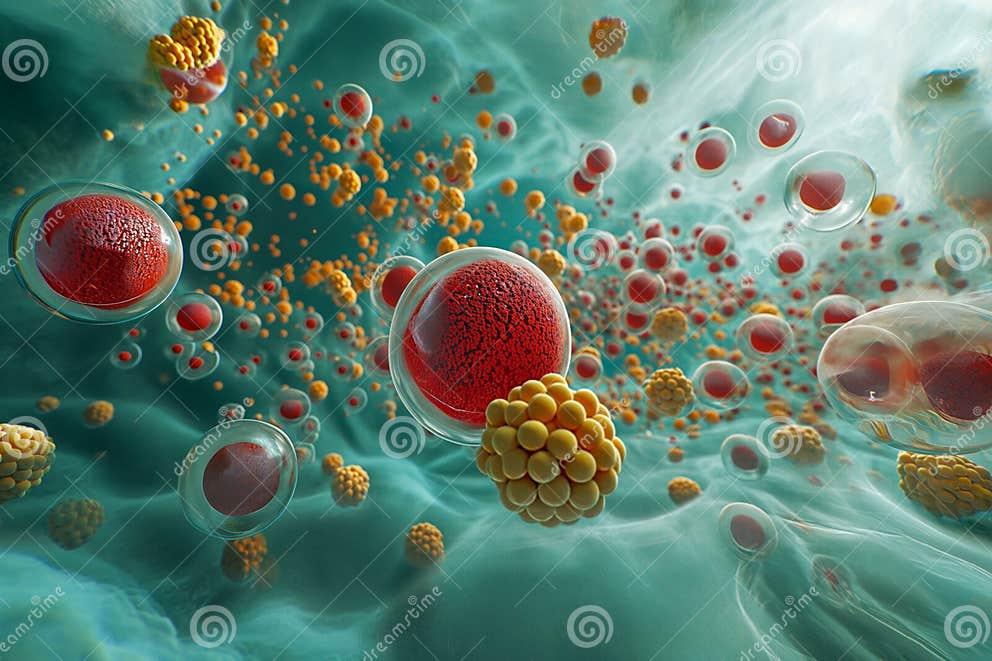 Exploring the Cholesterol Molecules, Cholesterol in Artery Stock Photo ...