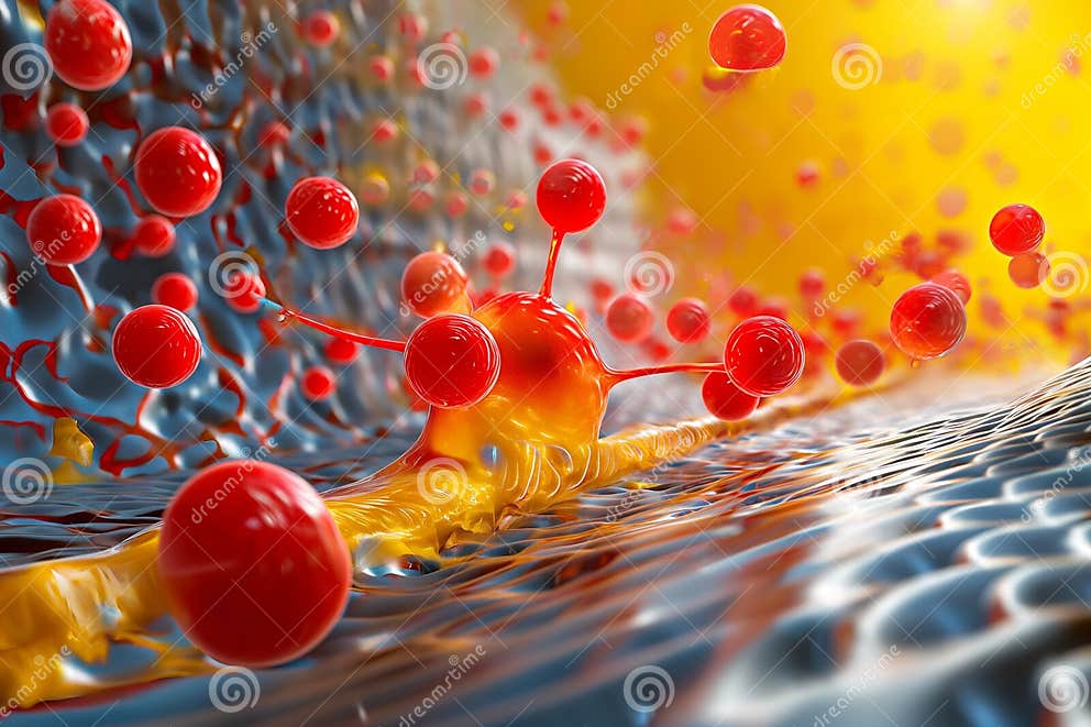 Exploring the Cholesterol Molecules, Cholesterol in Artery Stock Image ...