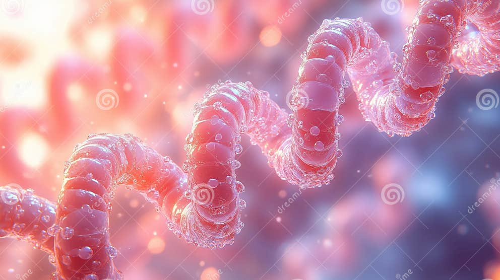 Exploring Colorful Spiral Structures in Cellular Biology Stock Image ...