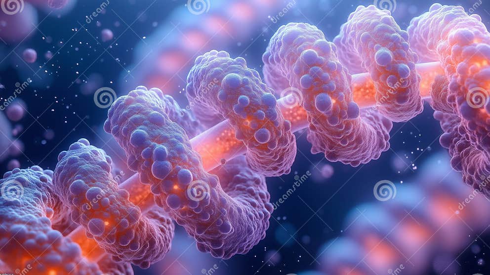 Exploring the Complex Structure of DNA and Cellular Components Stock ...