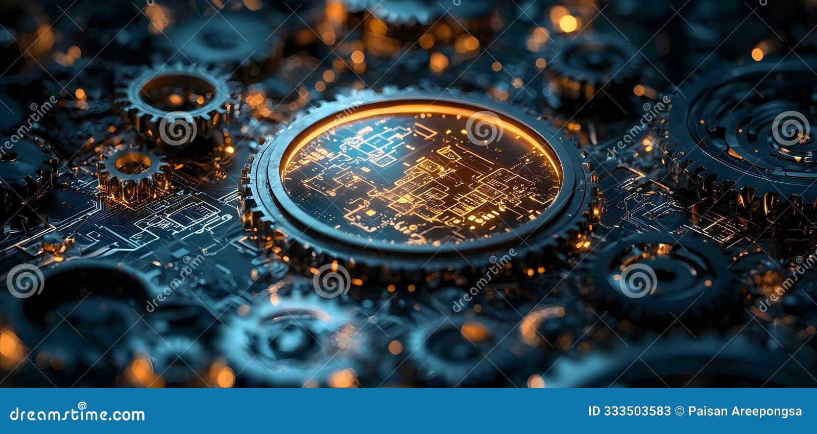 Exploring the Complex World of Gears and Circuits in a Futuristic ...