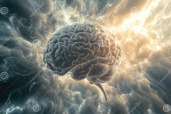 Exploring the Complexities of the Human Brain Against a Radiant ...