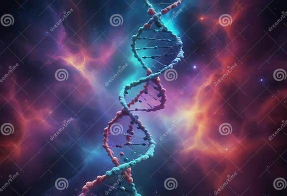 Exploring the Cosmic DNA stock illustration. Illustration of ...