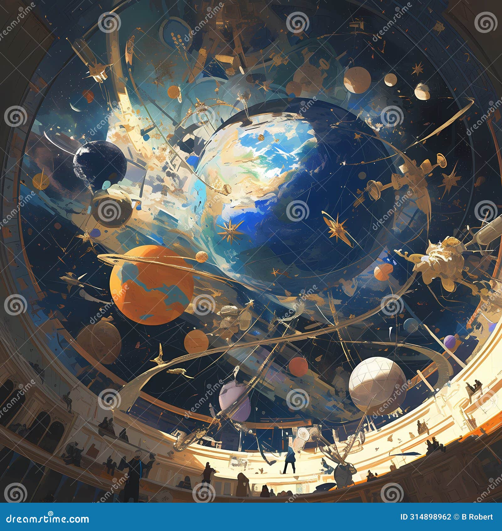 Exploring the Cosmos: an Immersive Planetarium Experience Stock ...