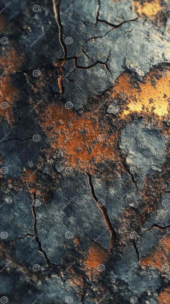 Exploring Cracked and Weathered Textures, a Deep Dive into Rust and Stone Stock Illustration ...