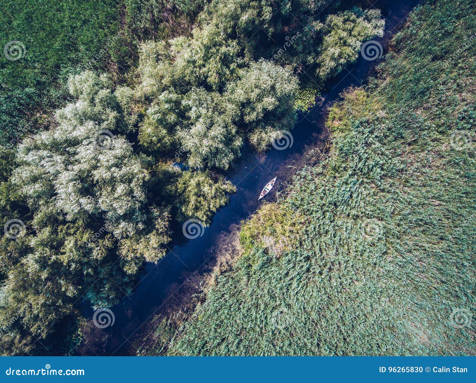 Exploring Danube Delta with a Canoe Stock Photo - Image of boat, knwon ...