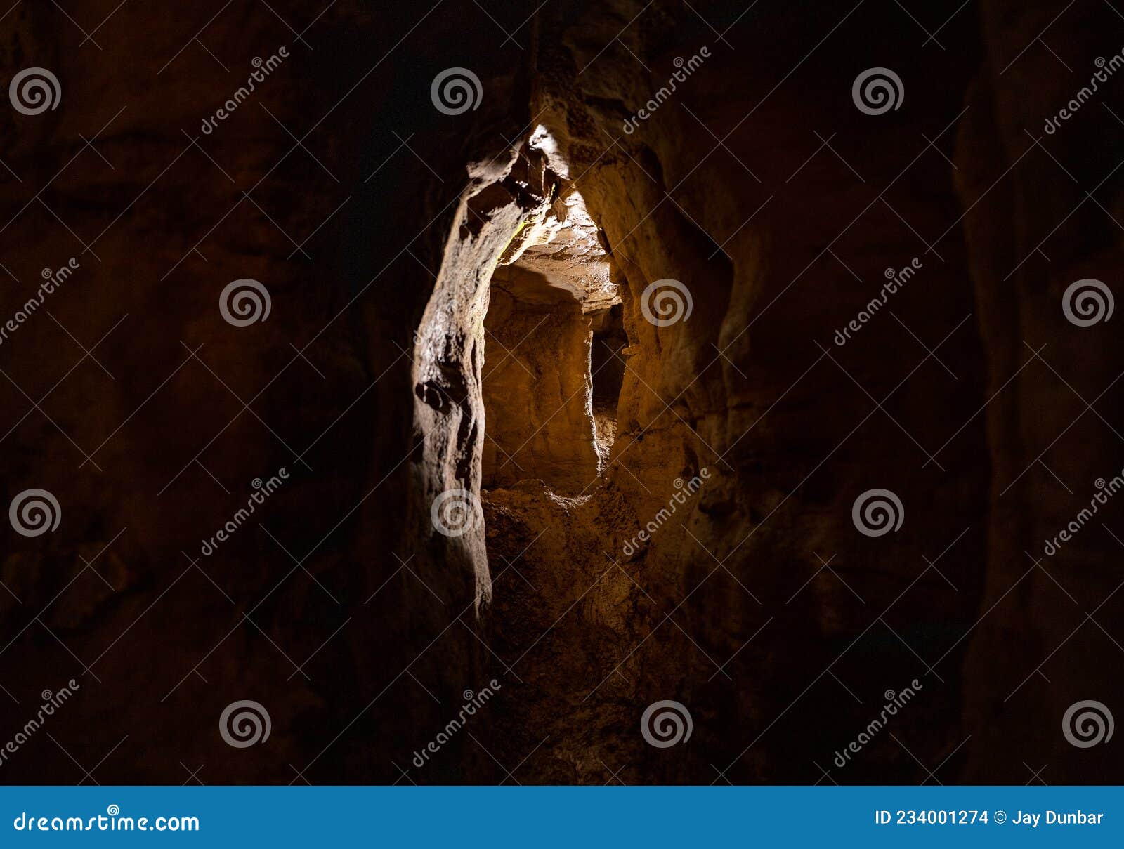 Exploring Underground Caves with Stalactite and Stalagmite Growth Stock ...