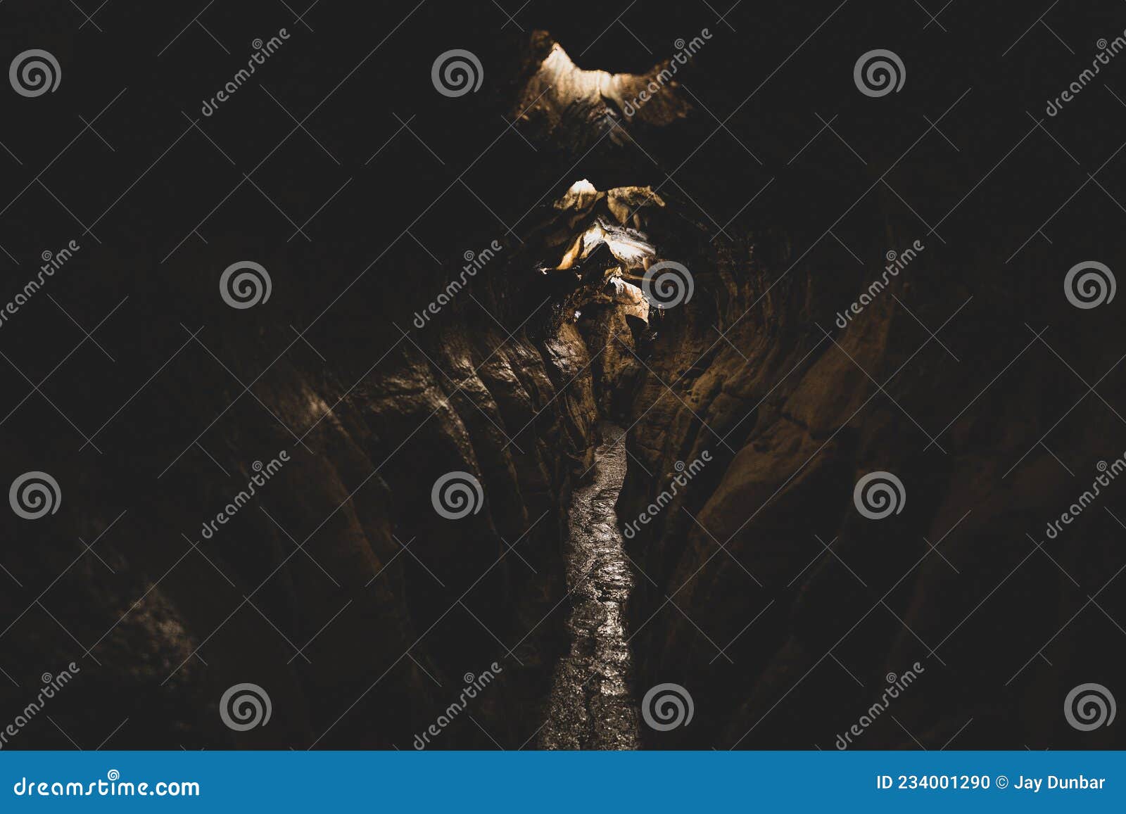 Exploring Underground Caves with Stalactite and Stalagmite Growth Stock ...