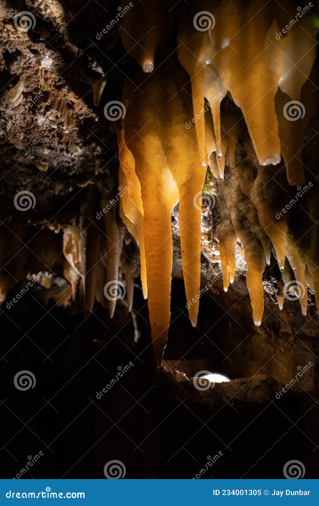 Exploring Underground Caves with Stalactite and Stalagmite Growth Stock ...