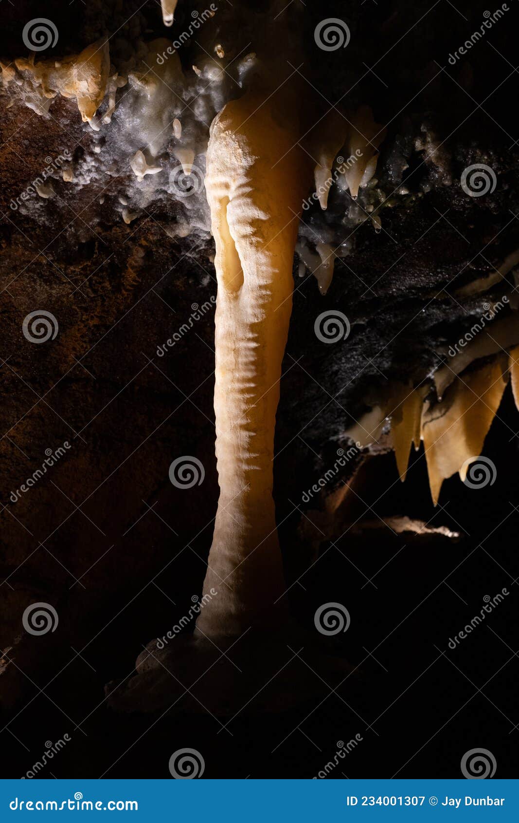 Exploring Underground Caves with Stalactite and Stalagmite Growth Stock ...