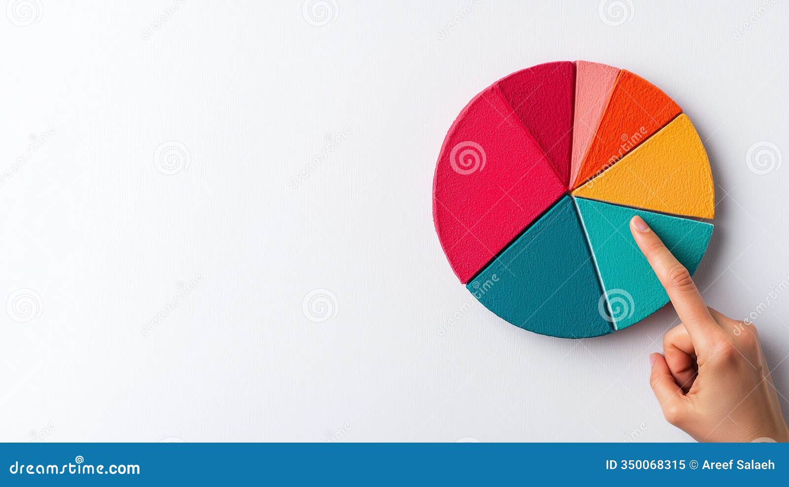 Exploring Data Trends Colorful Pie Chart Infographic in a Modern Office ...