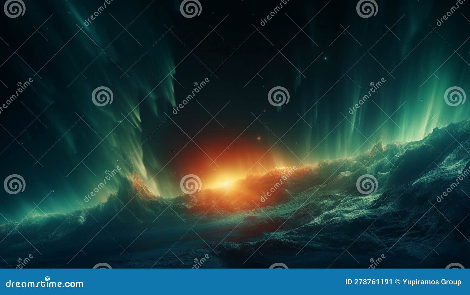 Exploring the Deep Galaxy, Orbiting Star Shapes in Illuminated Nebula ...