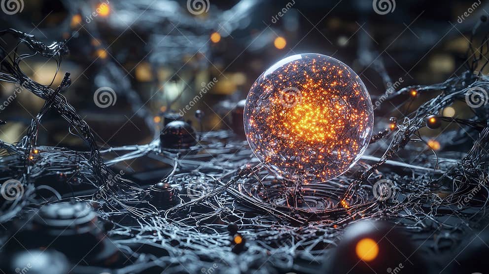 Exploring Deep Learning Algorithms in a High-tech Lab Digital Visualization Futuristic ...