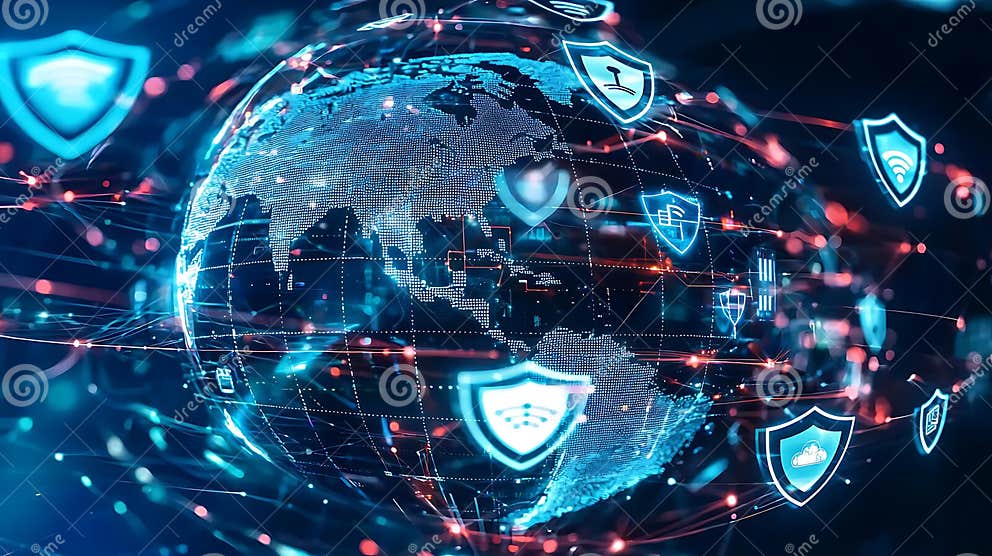 Exploring the Digital Globe a Visualization of Cybersecurity Icons and ...