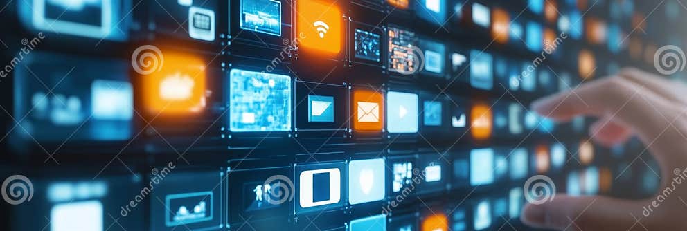 Exploring Digital Interface Technology. a Close Up of a Person ...