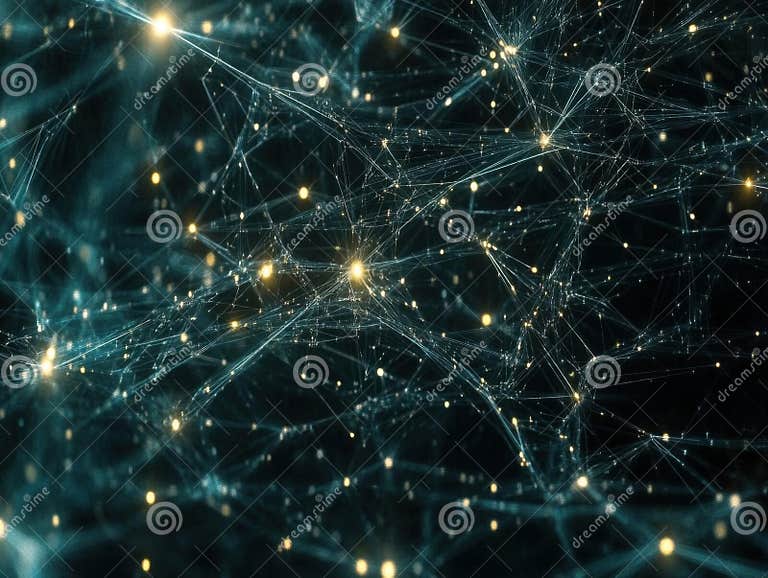 Exploring a Digital Network, Connections and Nodes Illuminate the ...