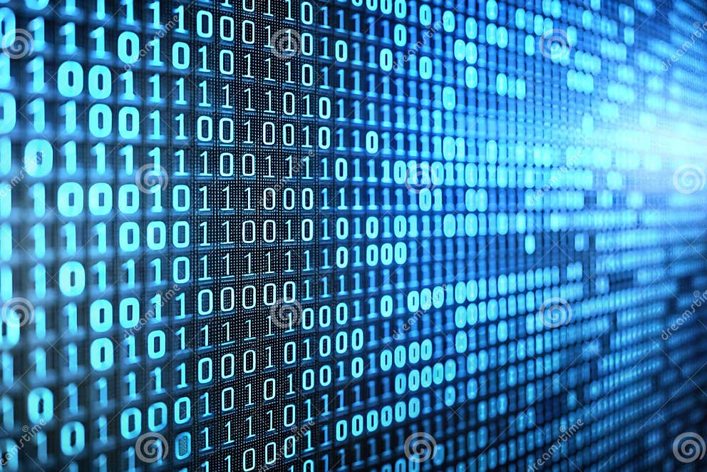 Exploring the Digital World: Horizontal Abstract Binary Code ...