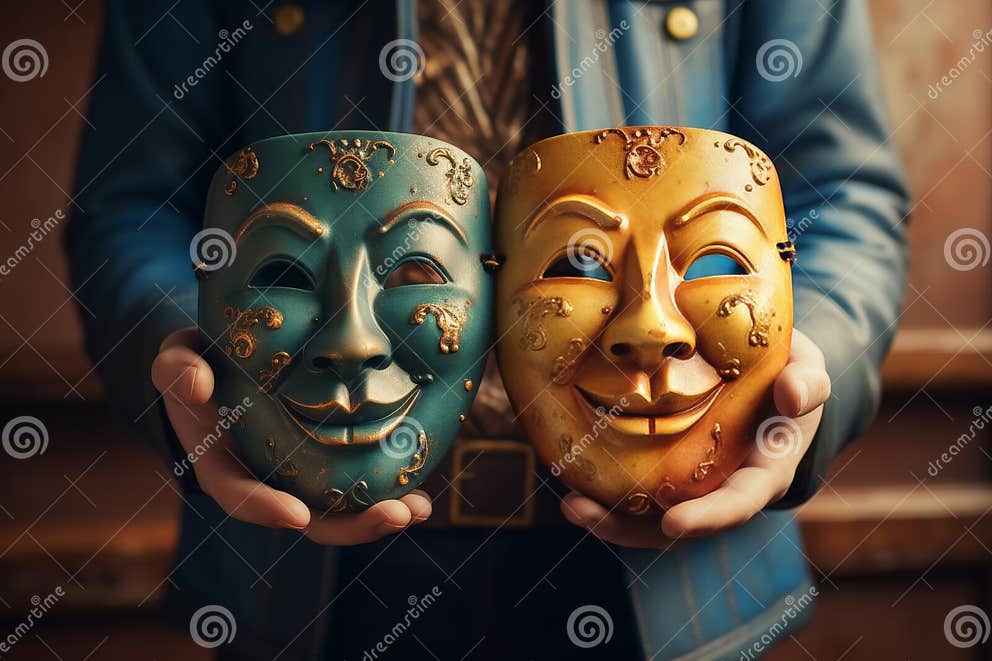 Exploring the Duality of Emotions and Deception through Two Masks Joy ...