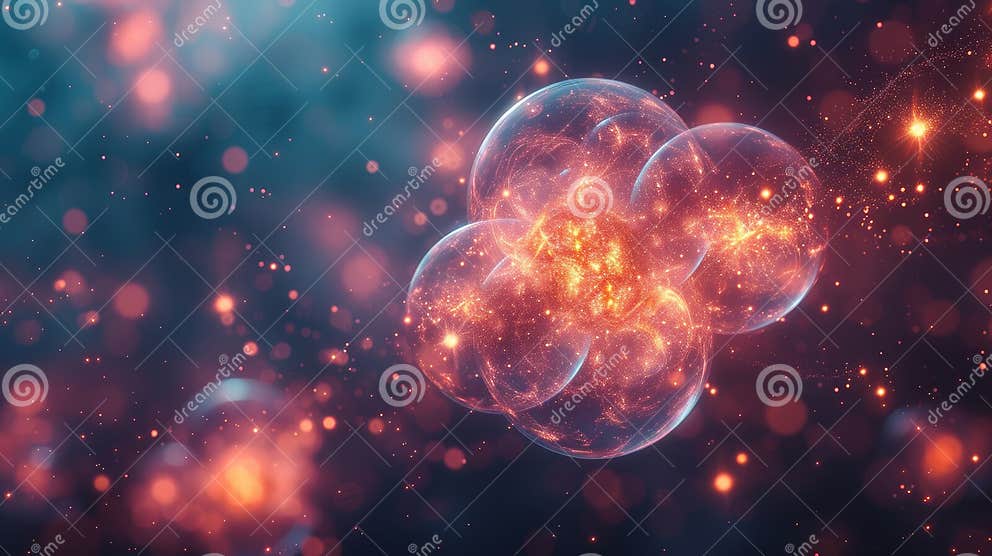 Exploring the Dynamic Behavior of Subatomic Particles in Space Stock ...