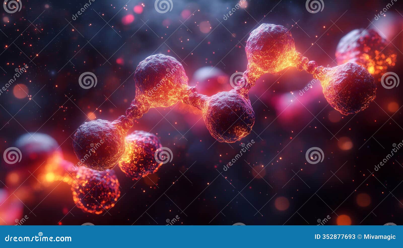 Exploring the Dynamic Interactions of Molecules in Chemistry Stock ...