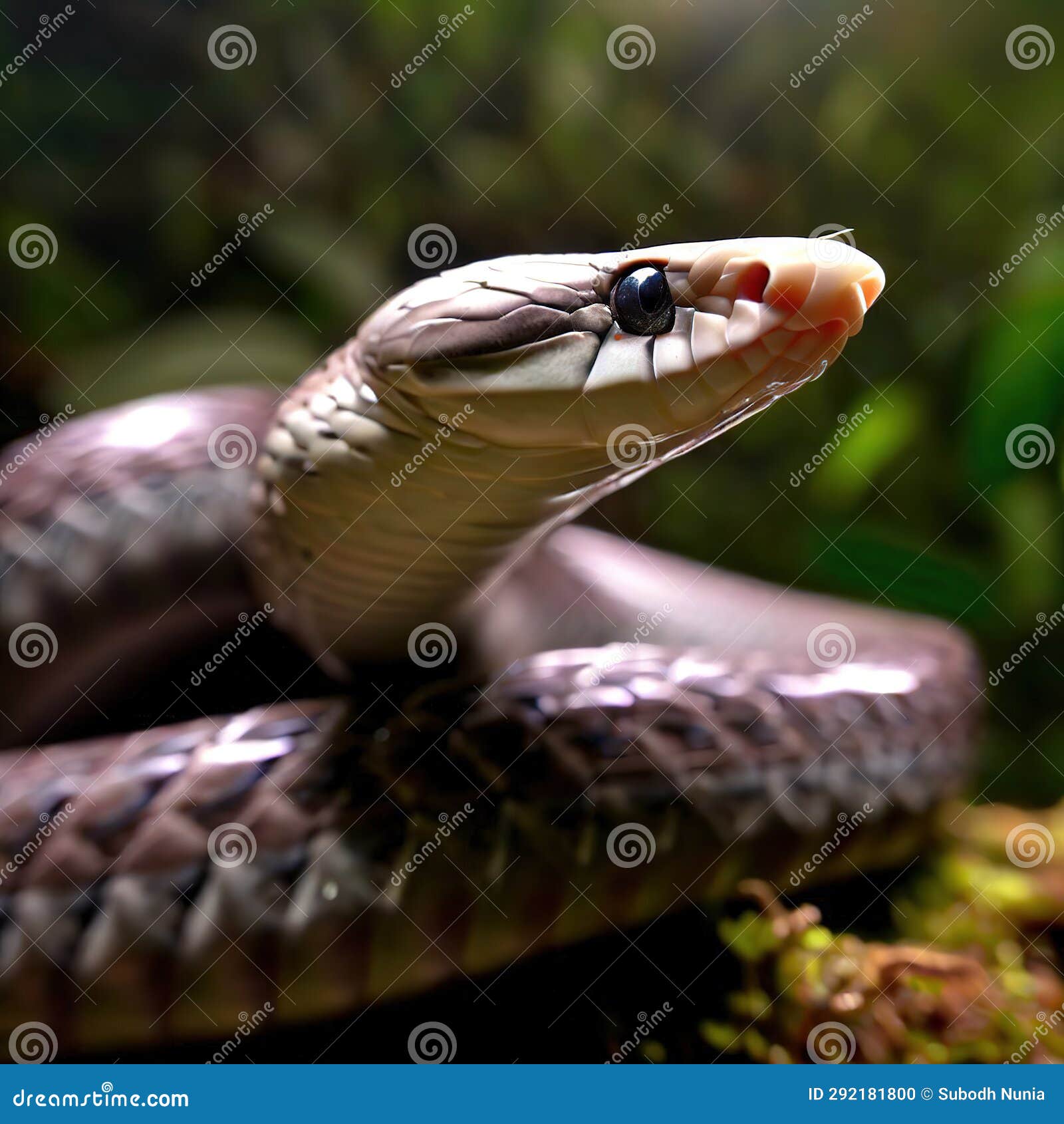 Exploring the Elegance and Intensity of the Black Mamba Up Close Stock ...