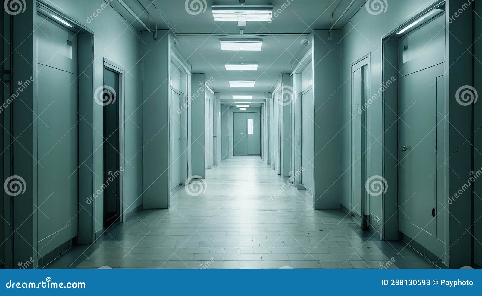 Exploring An Empty Hallway: A Glimpse Into Silent Spaces Royalty-Free ...