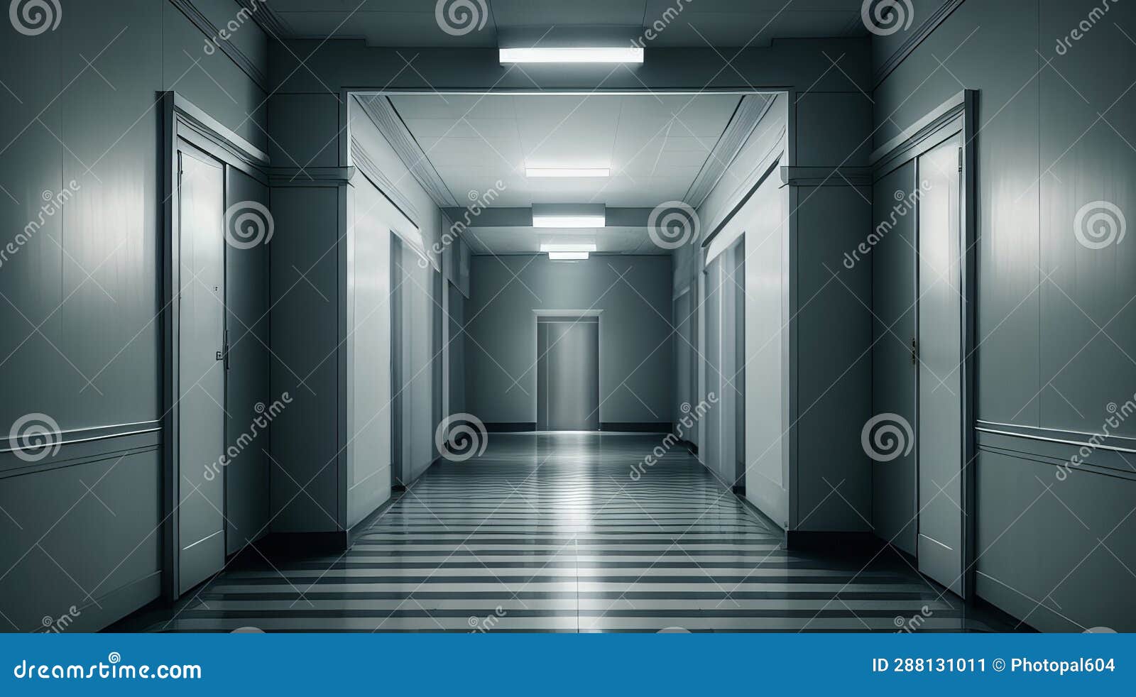 Exploring An Empty Hallway: A Glimpse Into Silent Spaces Royalty-Free ...