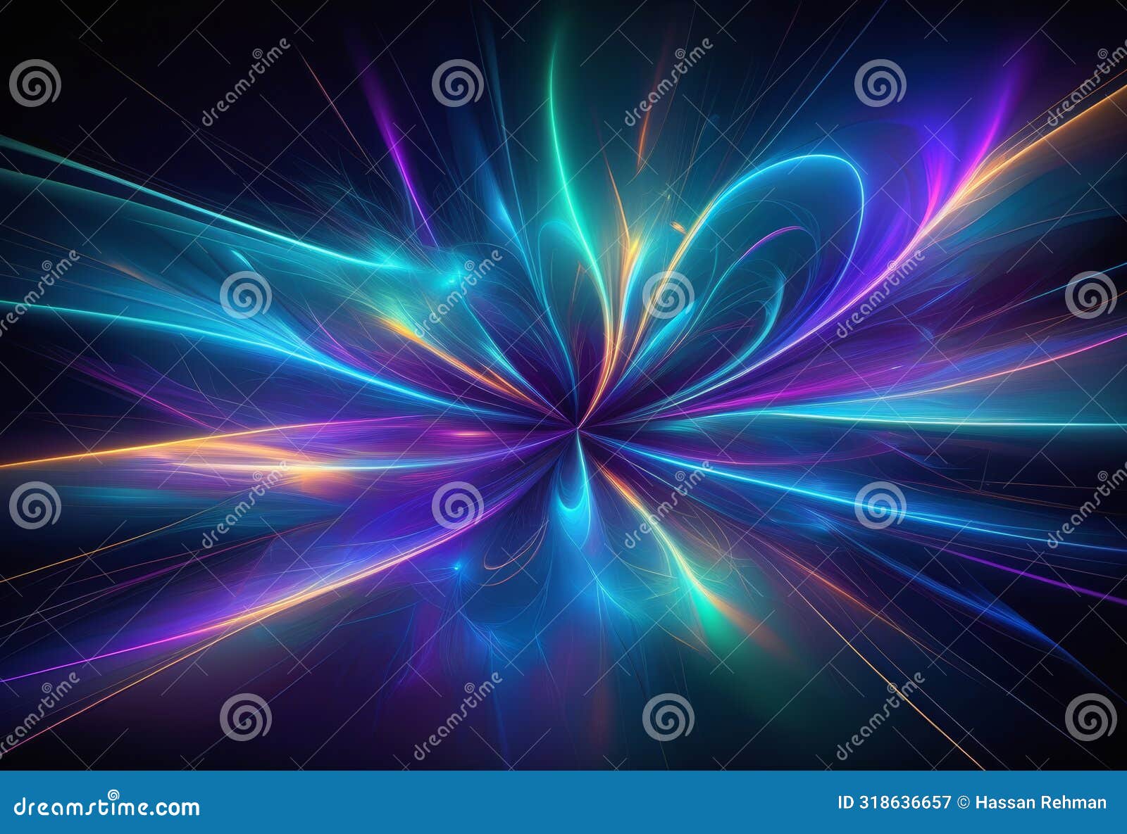 Exploring the Ethereal Dance of Light in Digital Art Stock Illustration ...