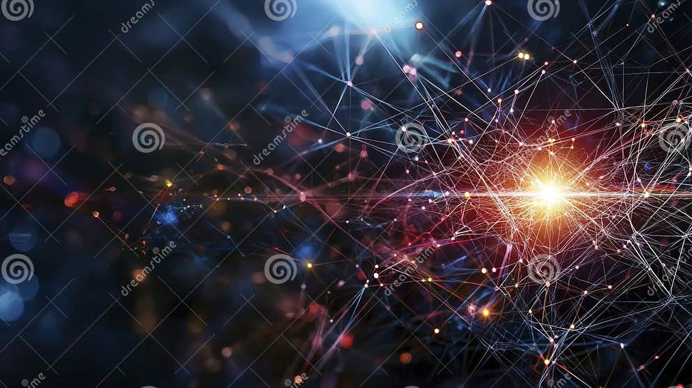 Exploring the Fiber Optic Network Grid Digital Space Visual Artwork ...