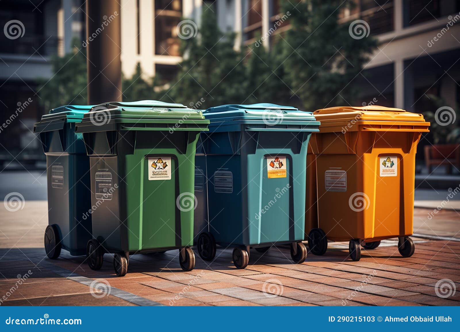 Exploring Garbage Containers for Waste Sorting. Generative by Ai Stock ...