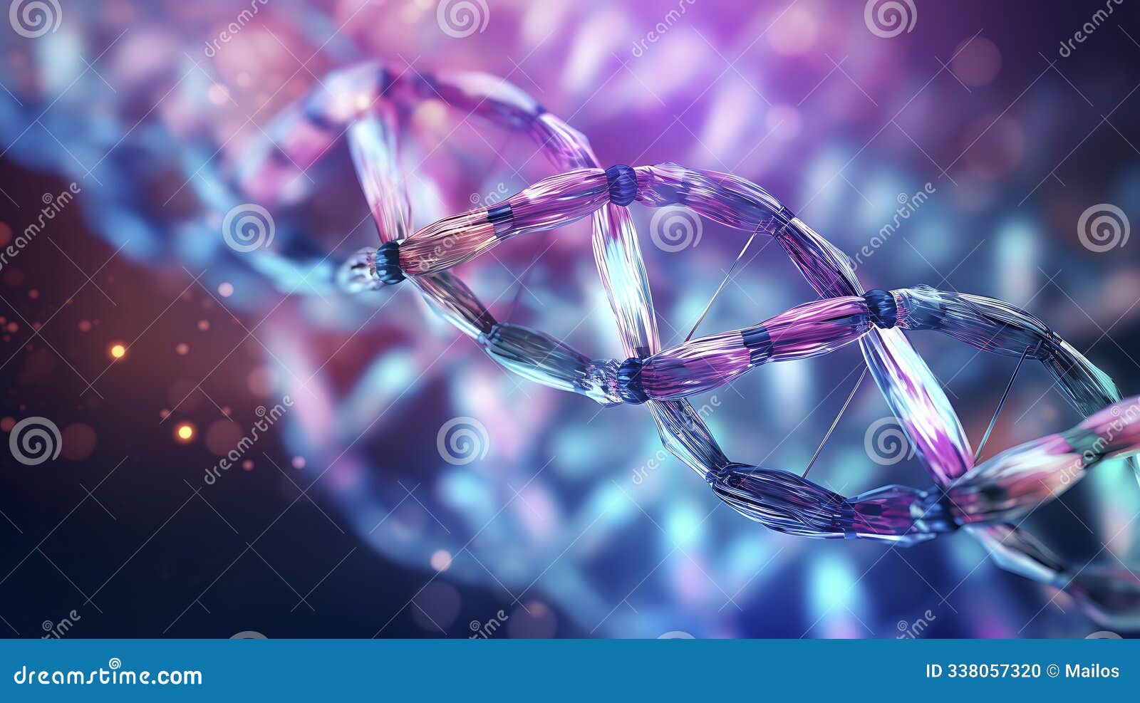 Exploring Genetic Blueprints DNA Strands in 3D Stock Photo - Image of ...