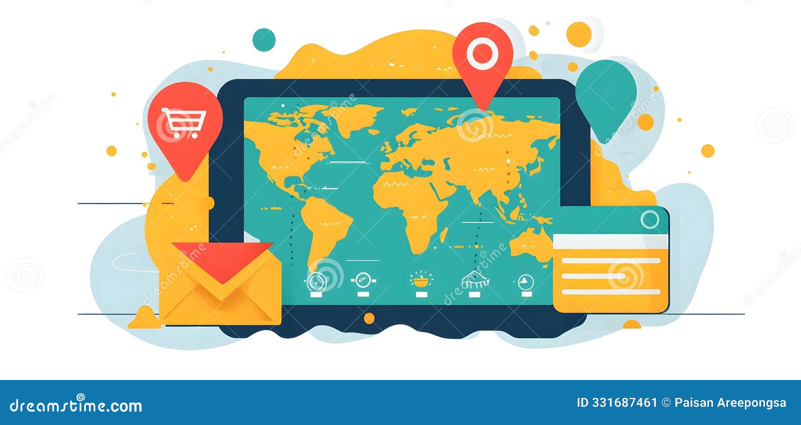 Entrepreneurship Trends In Global Startup Ecosystems, Flat Design Front ...