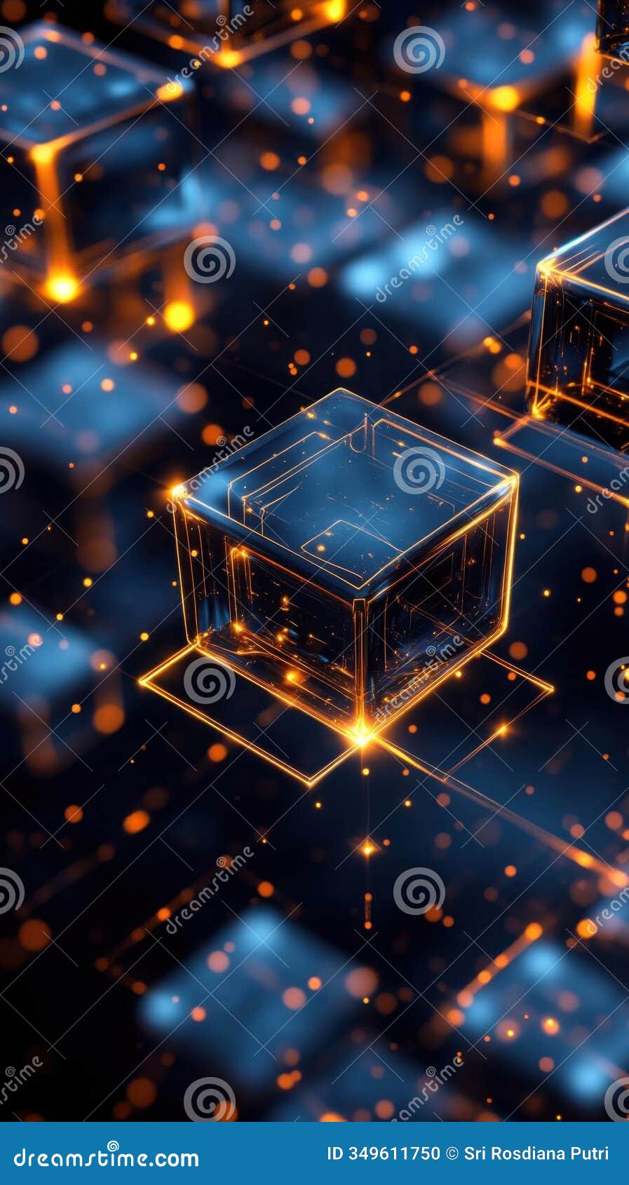 Exploring Glowing Circuit Board Patterns, A Digital Art Showcase Stock ...