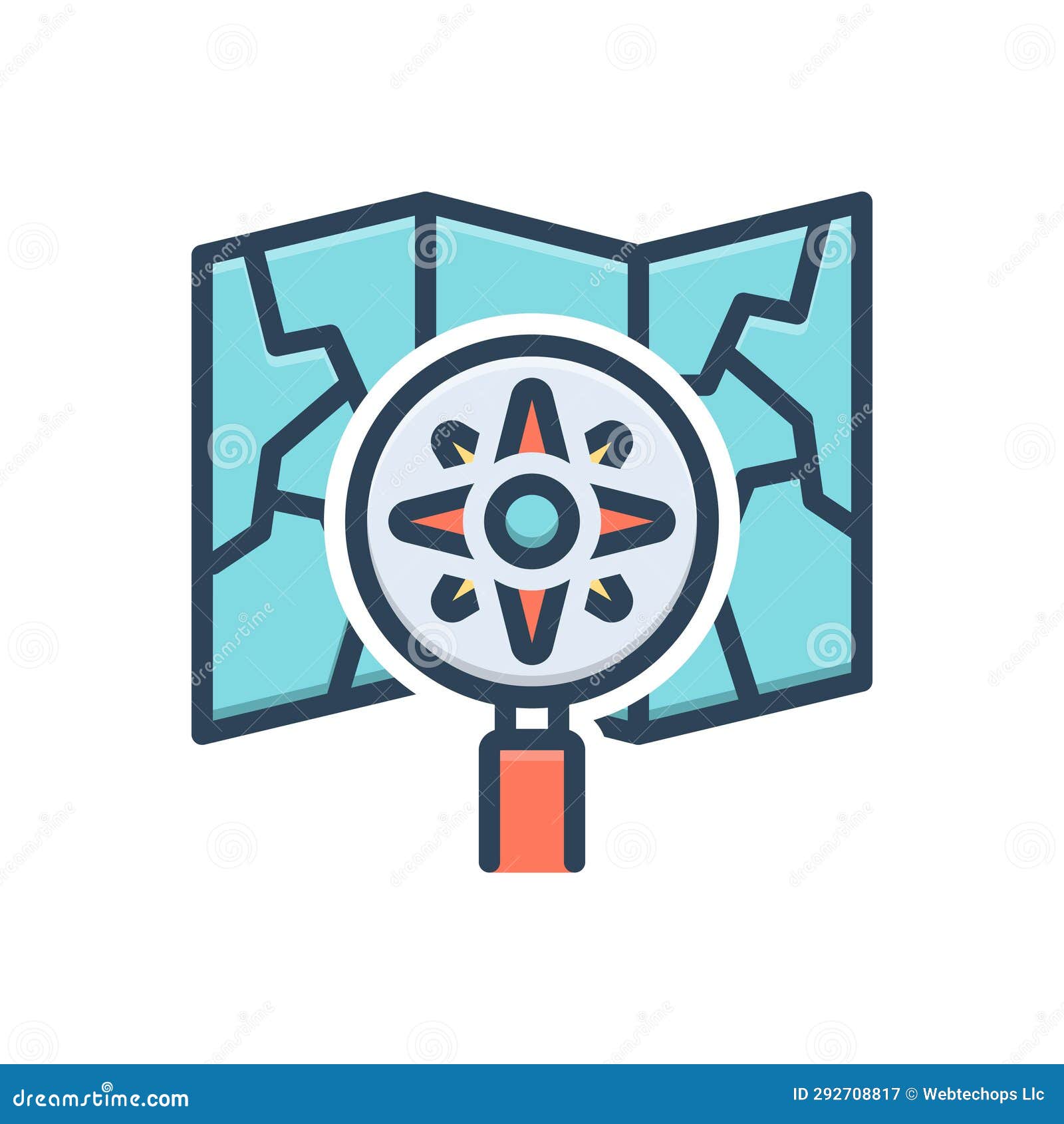 Color Illustration Icon for Exploring, Navigation and Nautical Stock ...