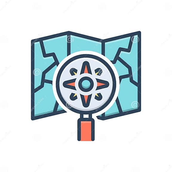 Color Illustration Icon for Exploring, Navigation and Nautical Stock ...