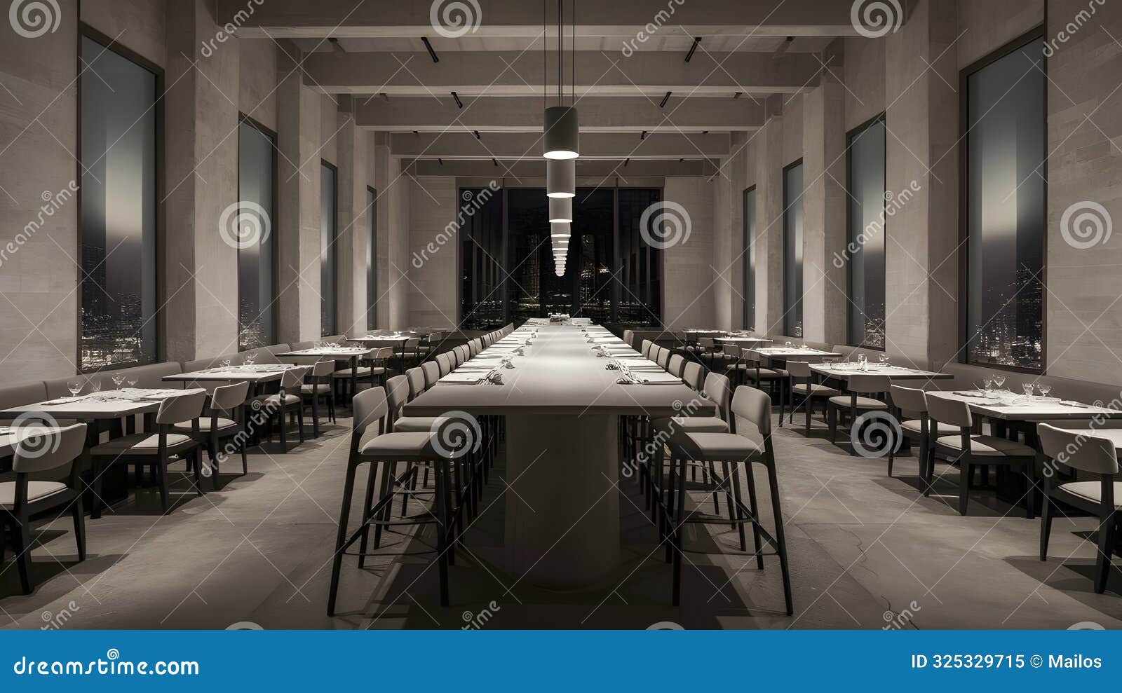 Exploring the Inner Vista of a Modern Restaurant Stock Image - Image of ...