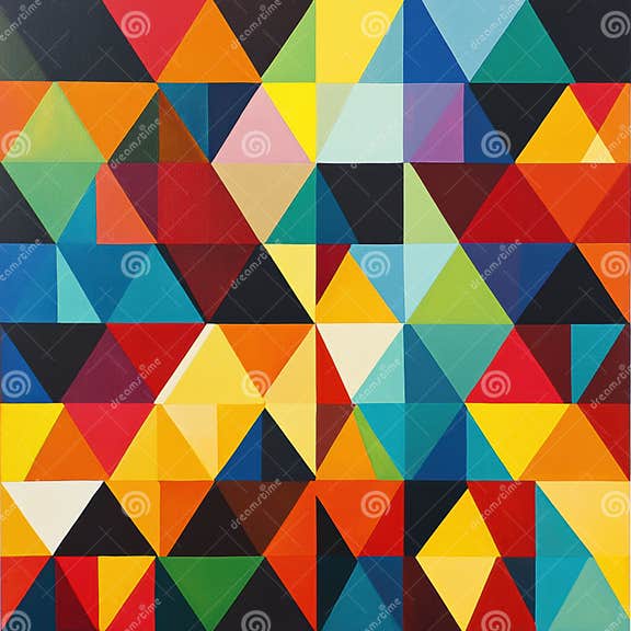 Exploring the Interplay of Colors and Shapes, this Artwork Showcases a ...