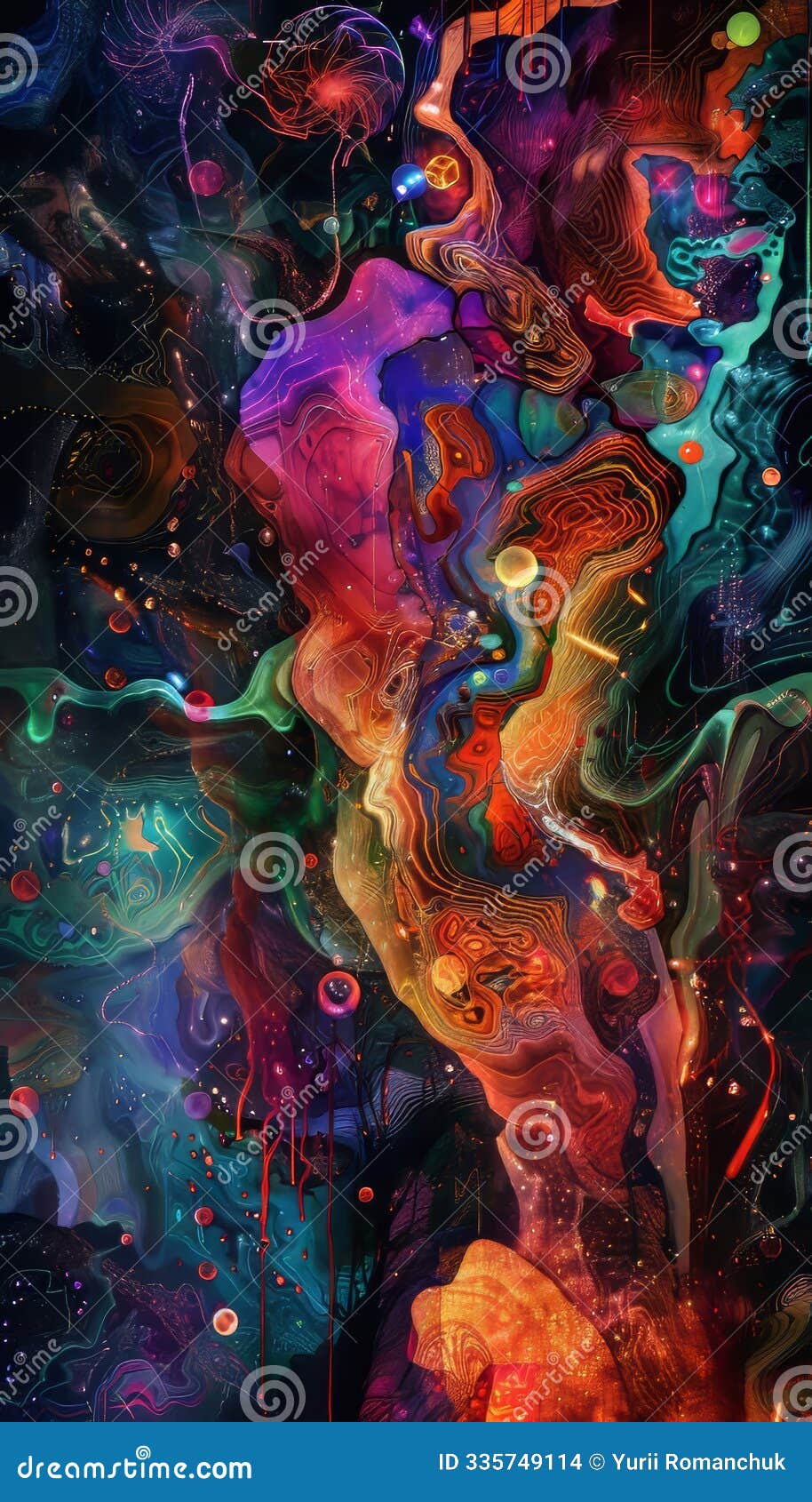 Exploring the Intersection of Humanity and Ai through Vibrant Abstract ...