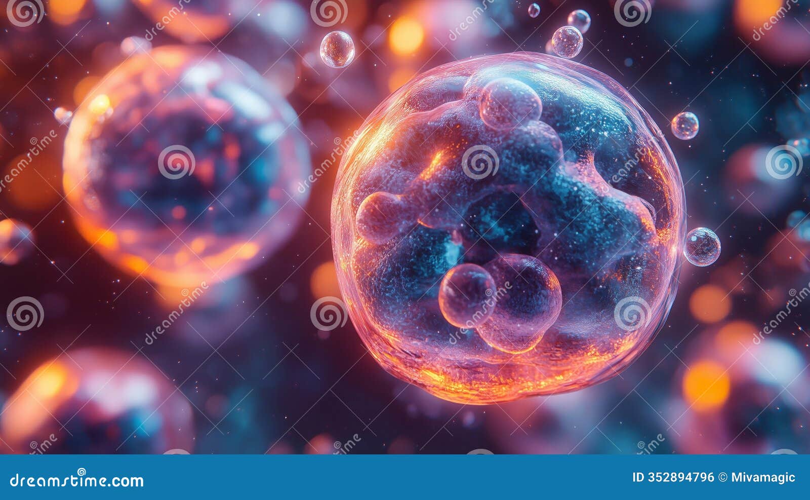 Exploring the Intricacies of Colorful Cell Structures in Science Stock ...