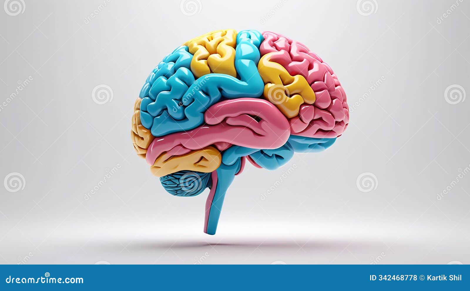 Exploring The Intricacies Of The Human Brain Stock Illustration