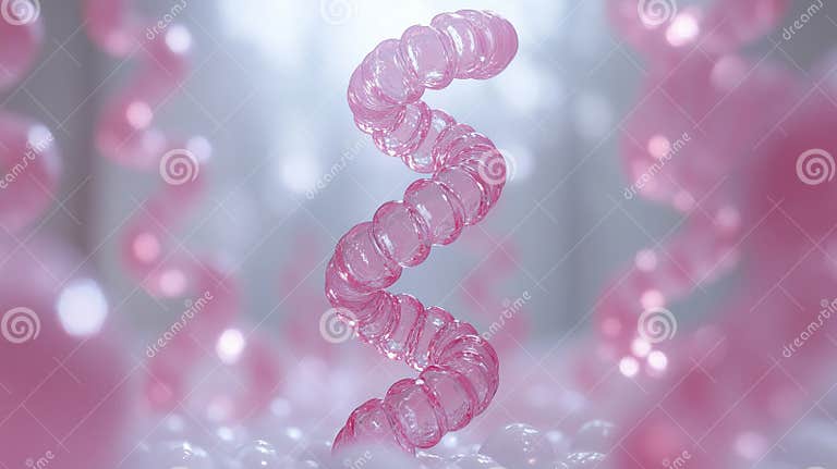 Exploring the Intricacies of Pink Twisting Helix Structures Stock Image ...