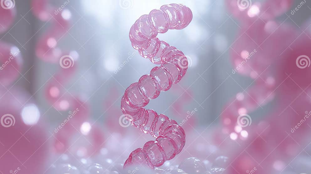 Exploring the Intricacies of Pink Twisting Helix Structures Stock Image ...